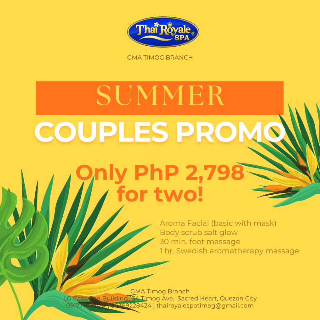 Thai Royale Massage Spa Timog, Tomas Morato, Diliman QC Services