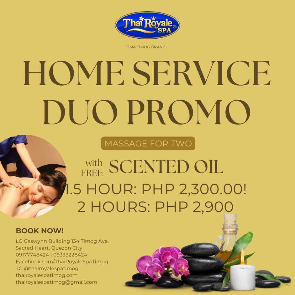 Thai Royale Massage Spa Timog, Tomas Morato, Diliman QC Services