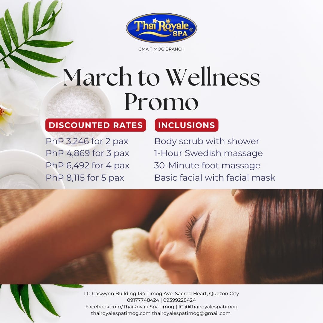 Thai Royale Massage Spa Timog, Tomas Morato, Diliman QC Services